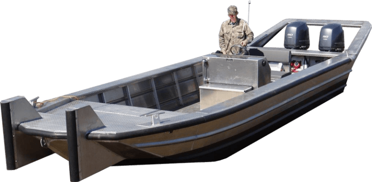Commercial Aluminum Utility Boat with Push Knees